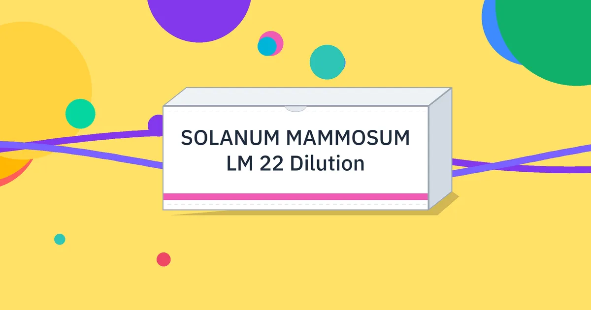 Symbolbild: Packung mit der Aufschrift SOLANUM MAMMOSUM LM 22 Dilution (PZN 13192509) – Verfügbarkeit und Bezug in Apotheken in Frankfurt am Main