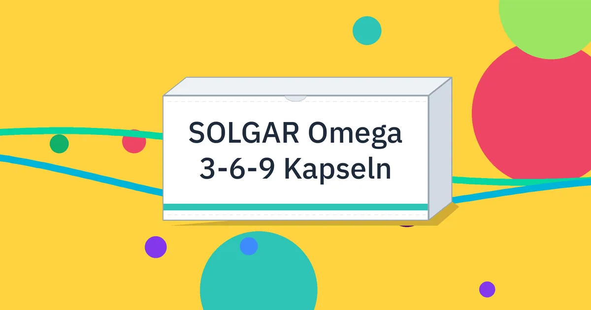 Symbolbild: Packung mit der Aufschrift SOLGAR Omega 3-6-9 Kapseln (PZN 18814677) – Verfügbarkeit und Bezug in Apotheken in Frankfurt am Main
