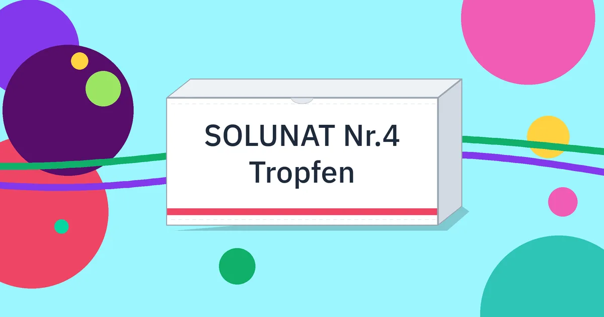 Symbolbild: Packung mit der Aufschrift SOLUNAT Nr.4 Tropfen (PZN 02938087) – Verfügbarkeit und Bezug in Apotheken in Frankfurt am Main