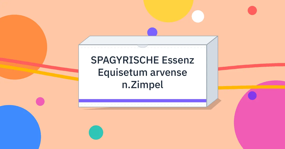 Symbolbild: Packung mit der Aufschrift SPAGYRISCHE Essenz Equisetum arvense n.Zimpel (PZN 00916489) – Verfügbarkeit und Bezug in Apotheken in Frankfurt am Main