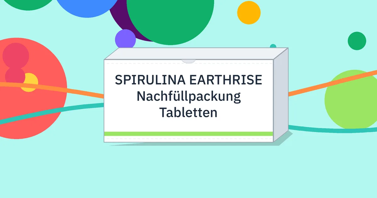 Symbolbild: Packung mit der Aufschrift SPIRULINA EARTHRISE Nachfüllpackung Tabletten (PZN 01804700) – Verfügbarkeit und Bezug in Apotheken in Frankfurt am Main