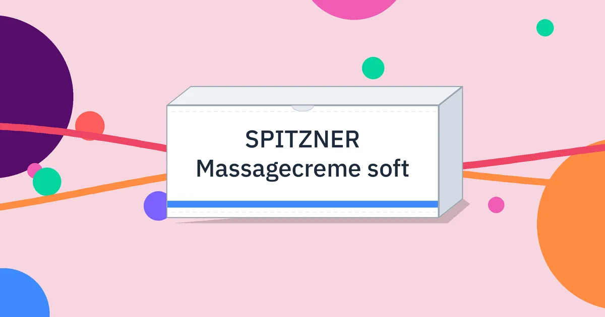 Symbolbild: Packung mit der Aufschrift SPITZNER Massagecreme soft (PZN 01531892) – Verfügbarkeit und Bezug in Apotheken in Frankfurt am Main