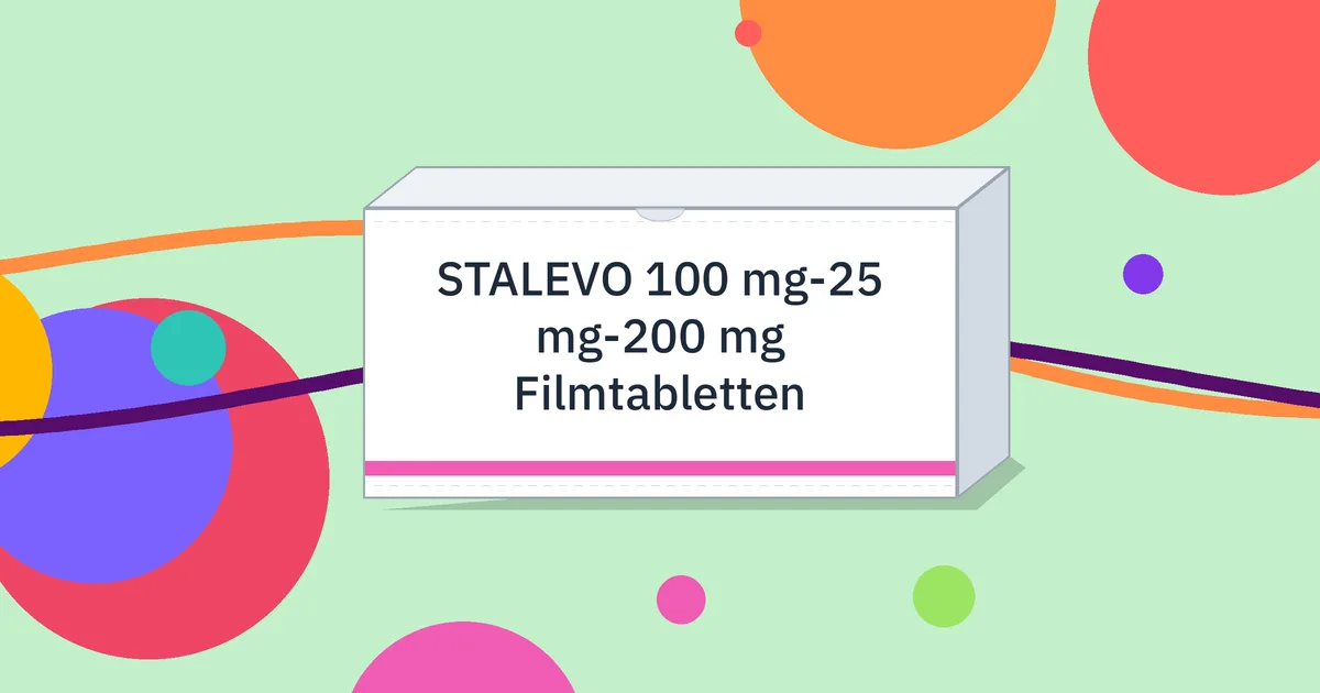 Symbolbild: Packung mit der Aufschrift STALEVO 100 mg-25 mg-200 mg Filmtabletten (PZN 02208839) – Verfügbarkeit und Bezug in Apotheken in Frankfurt am Main