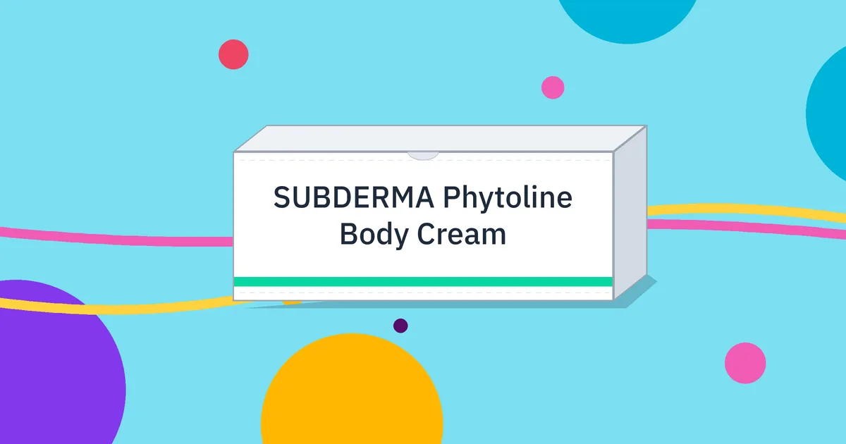 Symbolbild: Packung mit der Aufschrift SUBDERMA Phytoline Body Cream (PZN 20317236) – Verfügbarkeit und Bezug in Apotheken in Frankfurt am Main