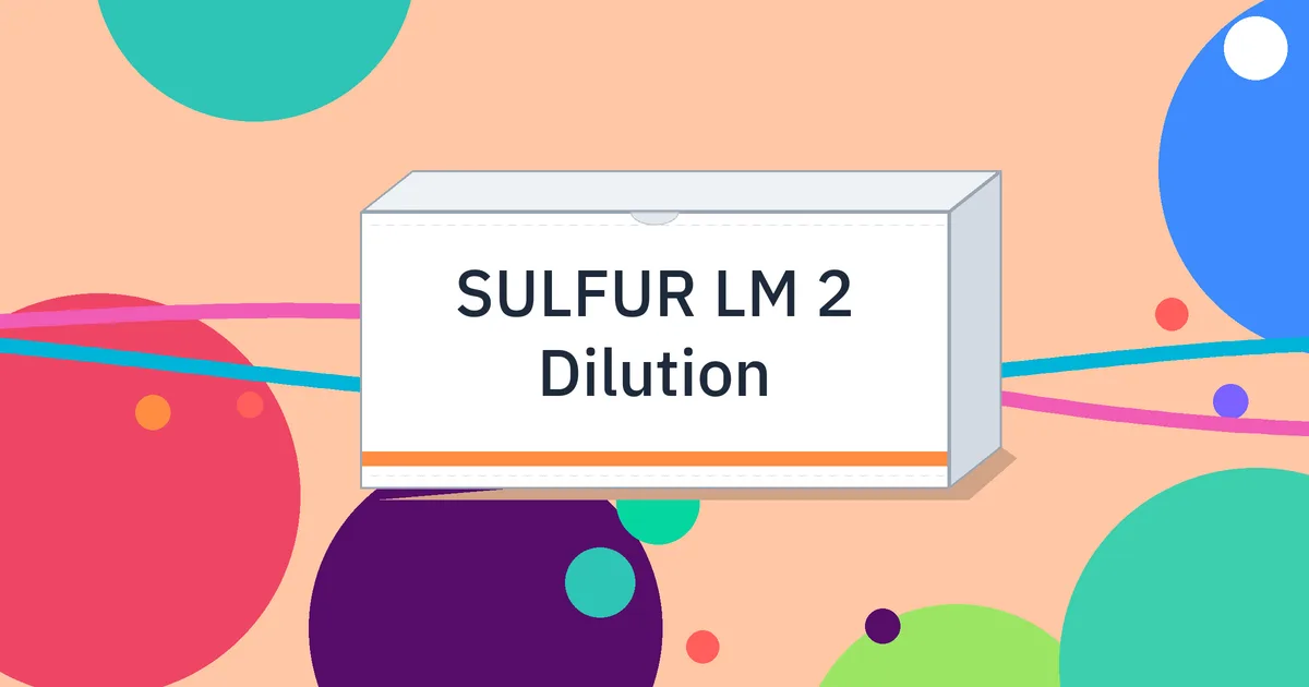 Symbolbild: Packung mit der Aufschrift SULFUR LM 2 Dilution (PZN 13209859) – Verfügbarkeit und Bezug in Apotheken in Frankfurt am Main