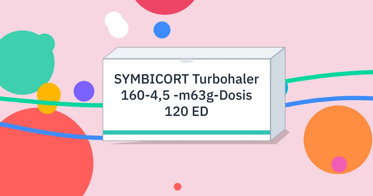 Symbolbild: Packung mit der Aufschrift SYMBICORT Turbohaler 160-4,5 -m63g-Dosis 120 ED (PZN 08844393) – Verfügbarkeit und Bezug in Apotheken in Frankfurt am Main