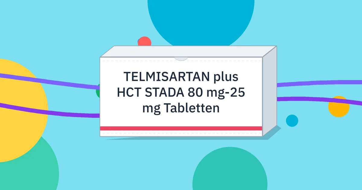 Symbolbild: Packung mit der Aufschrift TELMISARTAN plus HCT STADA 80 mg-25 mg Tabletten (PZN 08738308) – Verfügbarkeit und Bezug in Apotheken in Frankfurt am Main