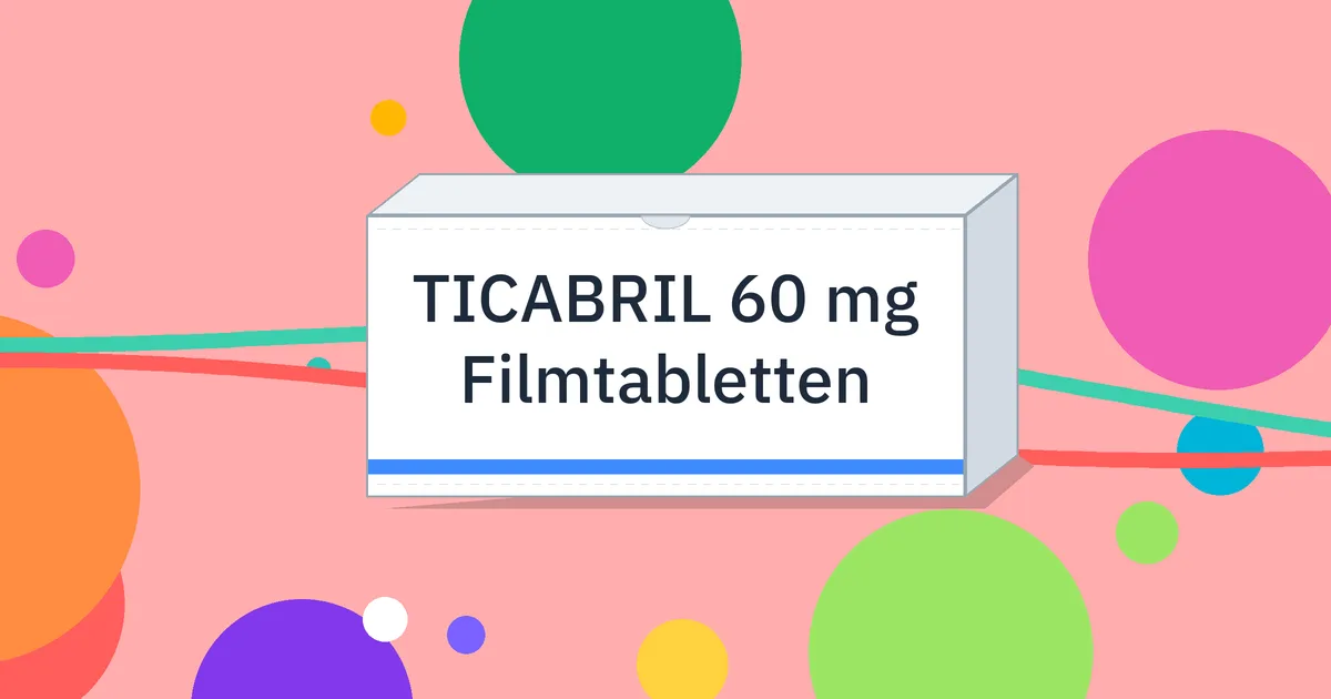 Symbolbild: Packung mit der Aufschrift TICABRIL 60 mg Filmtabletten (PZN 19831057) – Verfügbarkeit und Bezug in Apotheken in Frankfurt am Main