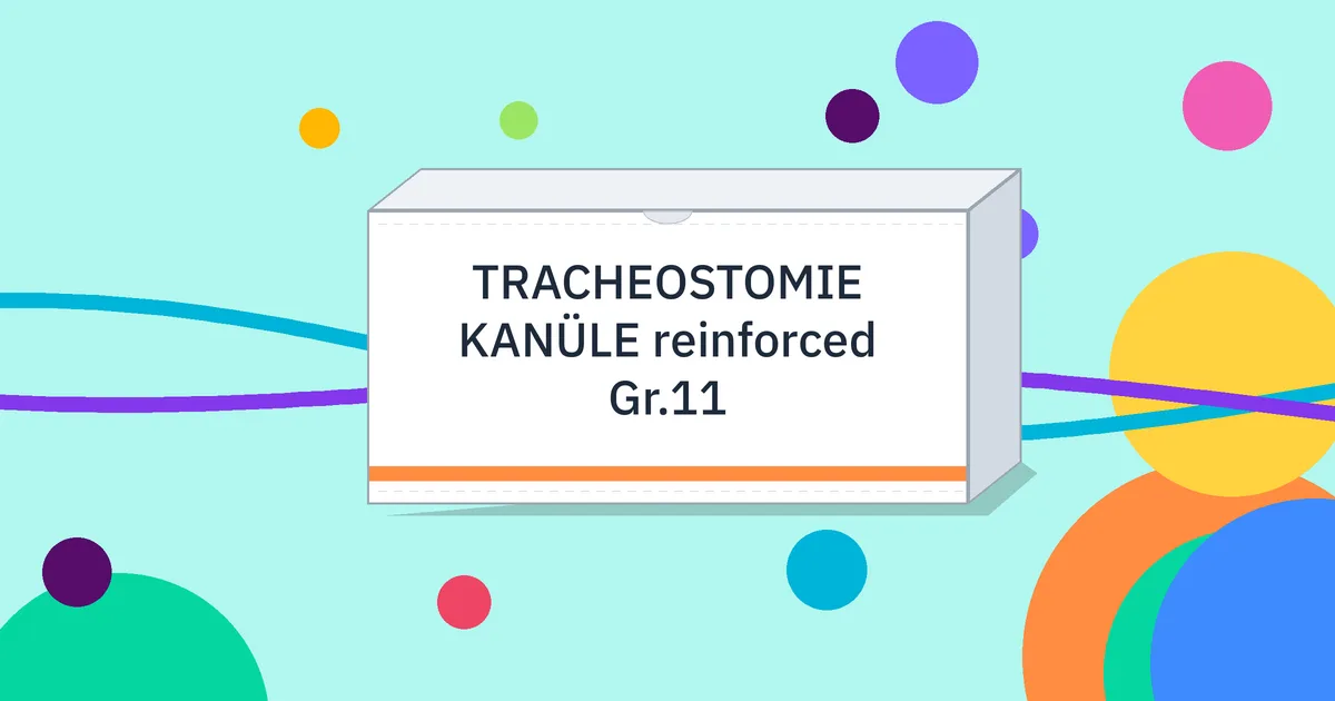 Symbolbild: Packung mit der Aufschrift TRACHEOSTOMIE KANÜLE reinforced Gr.11 (PZN 09224238) – Verfügbarkeit und Bezug in Apotheken in Frankfurt am Main