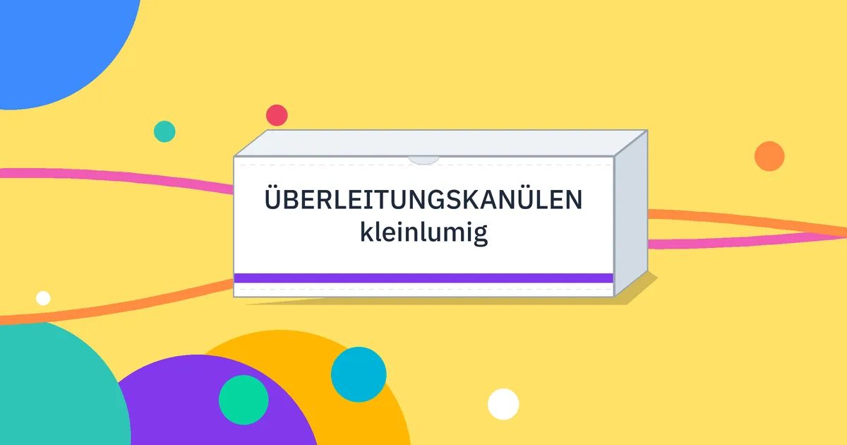 Symbolbild: Packung mit der Aufschrift ÜBERLEITUNGSKANÜLEN kleinlumig (PZN 08826188) – Verfügbarkeit und Bezug in Apotheken in Frankfurt am Main