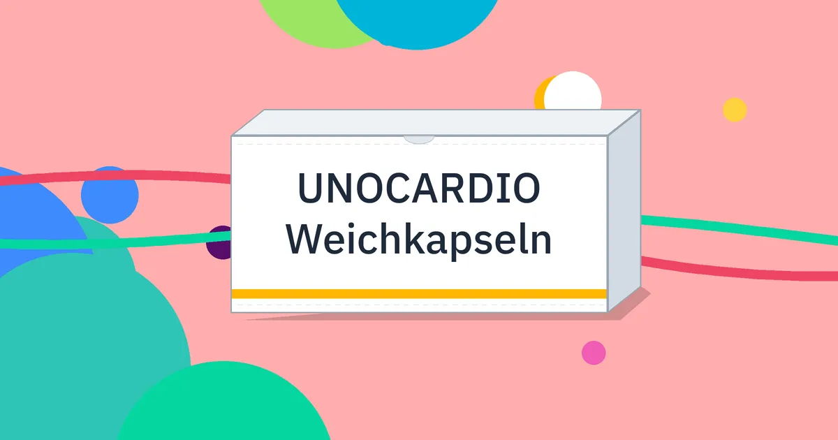 Symbolbild: Packung mit der Aufschrift UNOCARDIO Weichkapseln (PZN 11535514) – Verfügbarkeit und Bezug in Apotheken in Frankfurt am Main