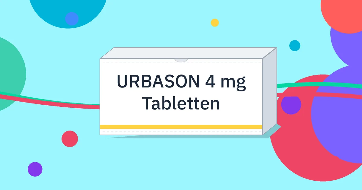 Symbolbild: Packung mit der Aufschrift URBASON 4 mg Tabletten (PZN 01064663) – Verfügbarkeit und Bezug in Apotheken in Frankfurt am Main