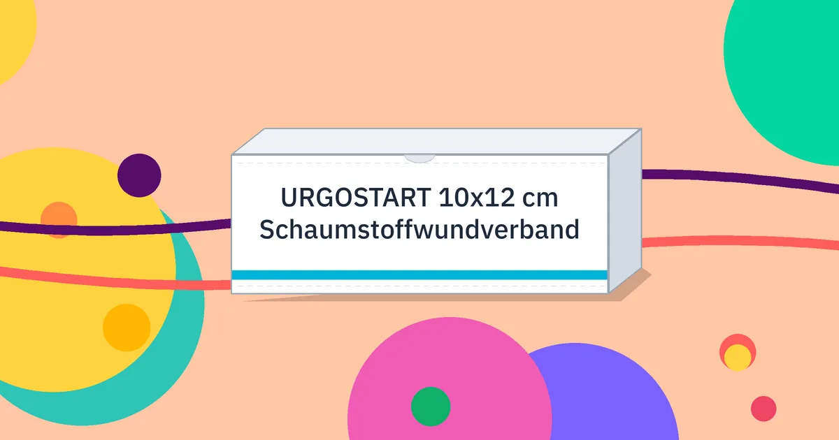 Symbolbild: Packung mit der Aufschrift URGOSTART 10x12 cm Schaumstoffwundverband (PZN 11875084) – Verfügbarkeit und Bezug in Apotheken in Frankfurt am Main