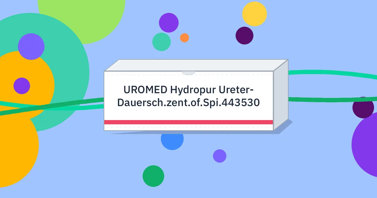 Symbolbild: Packung mit der Aufschrift UROMED Hydropur Ureter-Dauersch.zent.of.Spi.443530 (PZN 11371952) – Verfügbarkeit und Bezug in Apotheken in Frankfurt am Main