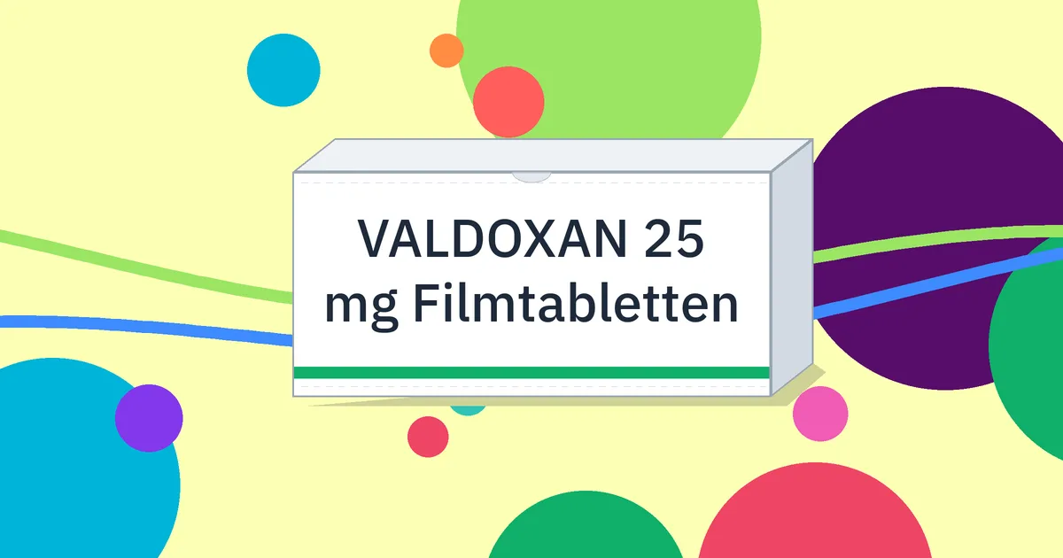 Symbolbild: Packung mit der Aufschrift VALDOXAN 25 mg Filmtabletten (PZN 08922615) – Verfügbarkeit und Bezug in Apotheken in Frankfurt am Main