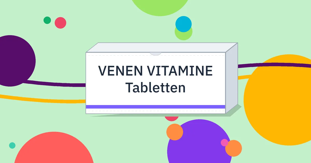 Symbolbild: Packung mit der Aufschrift VENEN VITAMINE Tabletten (PZN 00800189) – Verfügbarkeit und Bezug in Apotheken in Frankfurt am Main