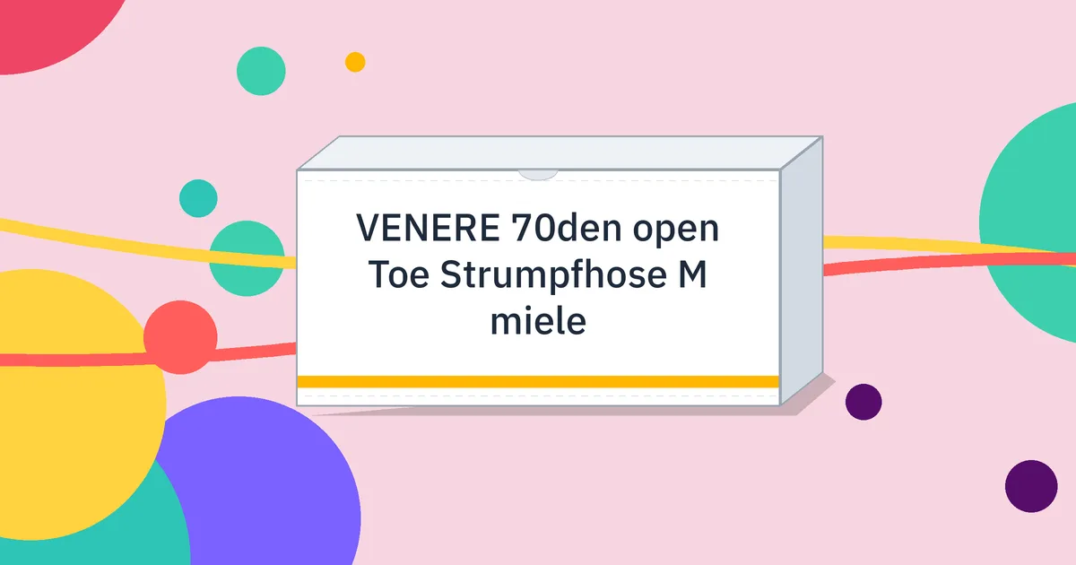 Symbolbild: Packung mit der Aufschrift VENERE 70den open Toe Strumpfhose M miele (PZN 16174452) – Verfügbarkeit und Bezug in Apotheken in Frankfurt am Main