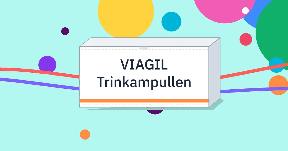 Symbolbild: Packung mit der Aufschrift VIAGIL Trinkampullen (PZN 15433265) – Verfügbarkeit und Bezug in Apotheken in Frankfurt am Main