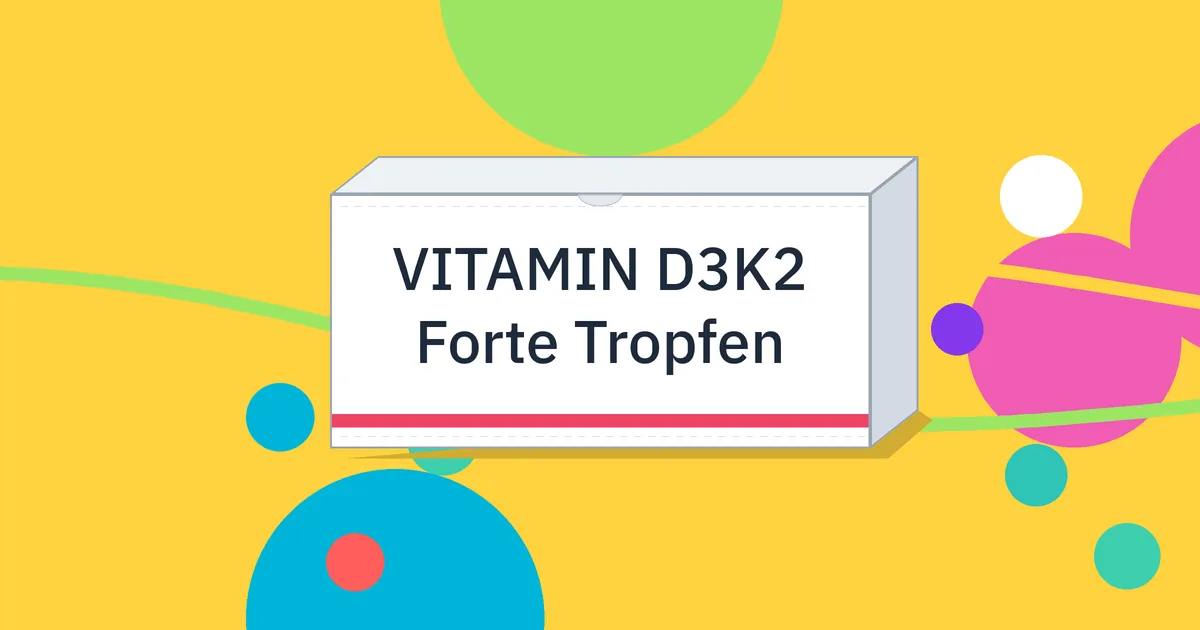 Symbolbild: Packung mit der Aufschrift VITAMIN D3K2 Forte Tropfen (PZN 19250857) – Verfügbarkeit und Bezug in Apotheken in Frankfurt am Main
