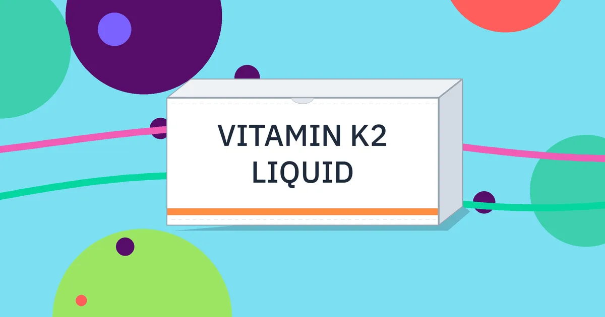 Symbolbild: Packung mit der Aufschrift VITAMIN K2 LIQUID (PZN 18458024) – Verfügbarkeit und Bezug in Apotheken in Frankfurt am Main