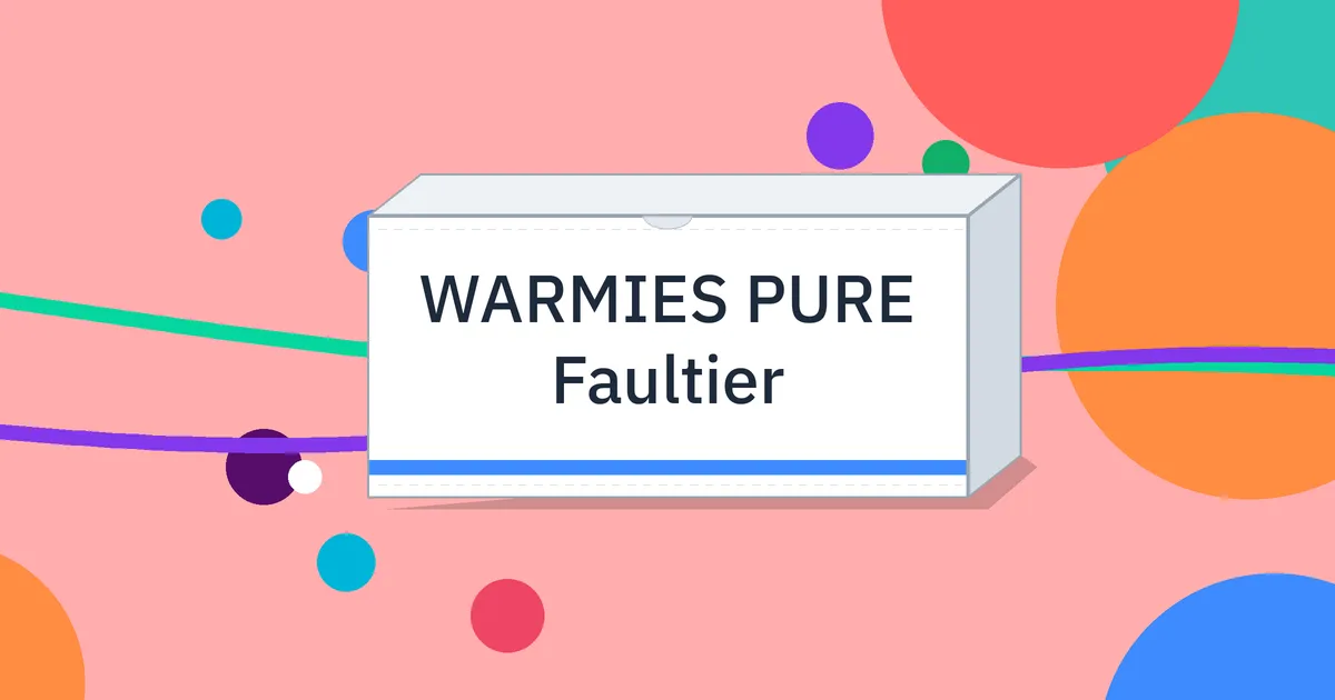 Symbolbild: Packung mit der Aufschrift WARMIES PURE Faultier (PZN 16757768) – Verfügbarkeit und Bezug in Apotheken in Frankfurt am Main