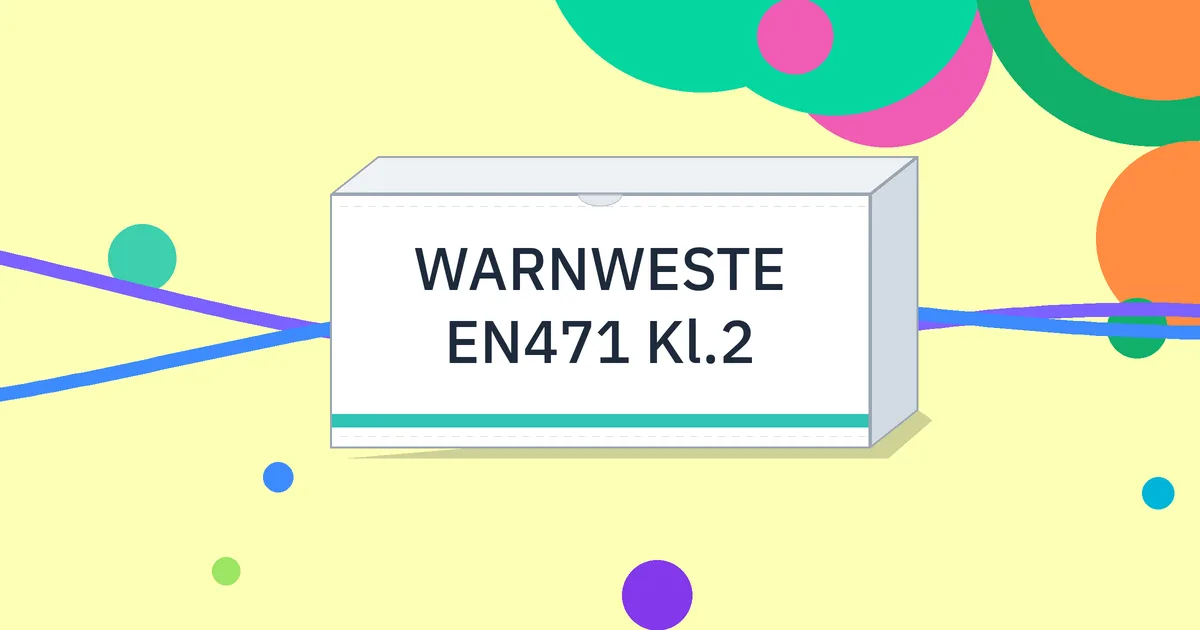 Symbolbild: Packung mit der Aufschrift WARNWESTE EN471 Kl.2 (PZN 01895677) – Verfügbarkeit und Bezug in Apotheken in Frankfurt am Main