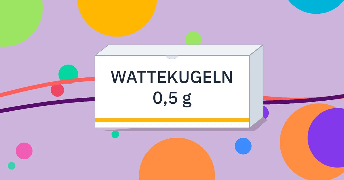 Symbolbild: Packung mit der Aufschrift WATTEKUGELN 0,5 g (PZN 01651082) – Verfügbarkeit und Bezug in Apotheken in Frankfurt am Main