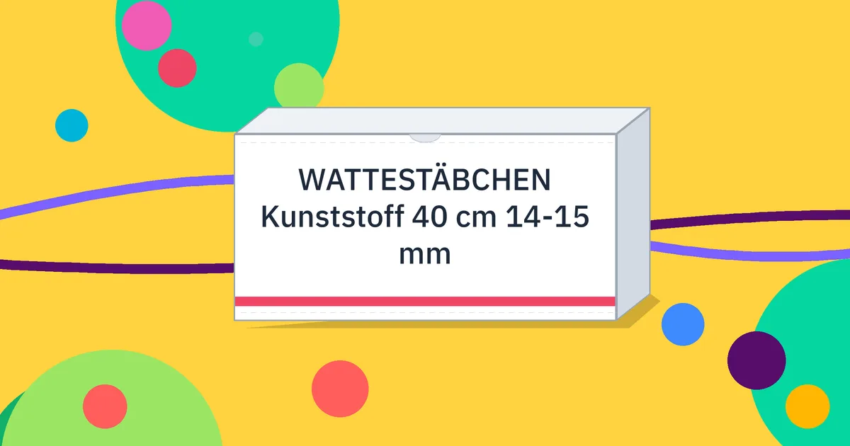 Symbolbild: Packung mit der Aufschrift WATTESTÄBCHEN Kunststoff 40 cm 14-15 mm (PZN 07101454) – Verfügbarkeit und Bezug in Apotheken in Frankfurt am Main