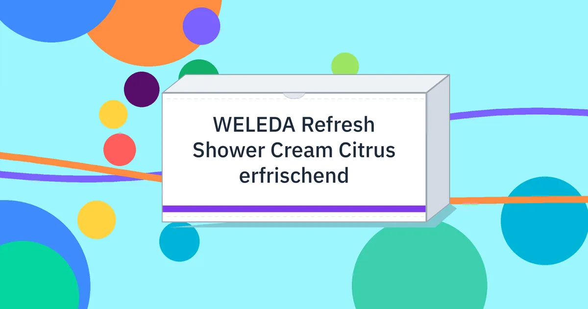 Symbolbild: Packung mit der Aufschrift WELEDA Refresh Shower Cream Citrus erfrischend (PZN 19447985) – Verfügbarkeit und Bezug in Apotheken in Frankfurt am Main