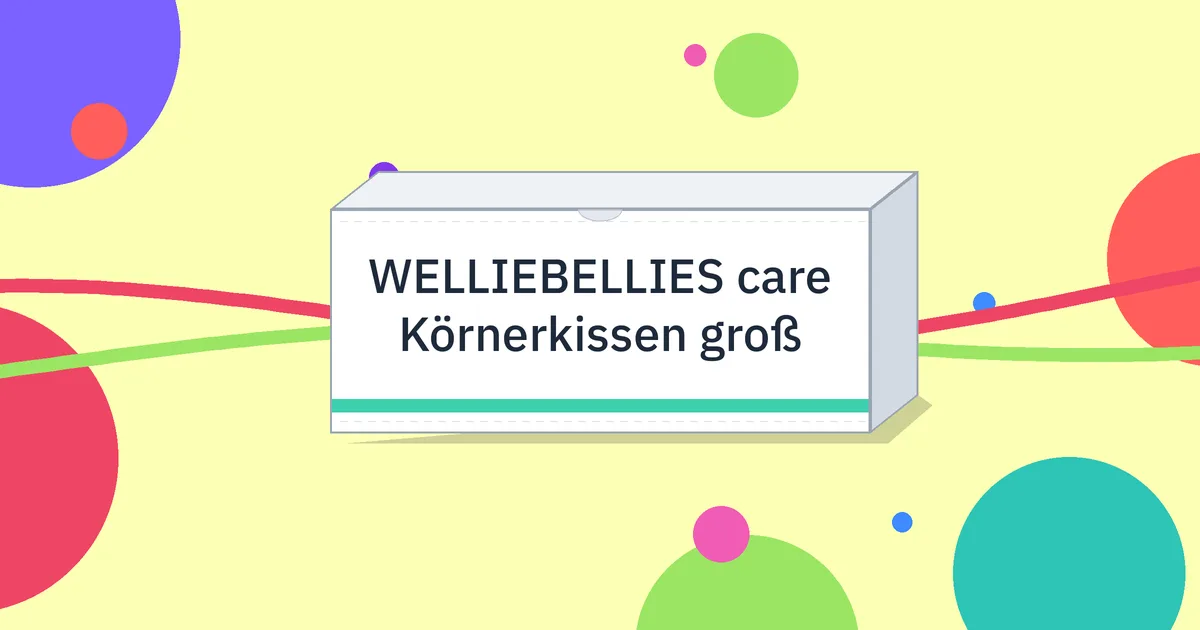 Symbolbild: Packung mit der Aufschrift WELLIEBELLIES care Körnerkissen groß (PZN 11153600) – Verfügbarkeit und Bezug in Apotheken in Frankfurt am Main