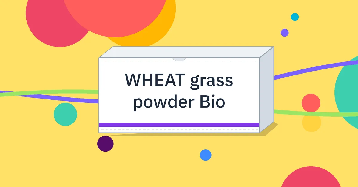 Symbolbild: Packung mit der Aufschrift WHEAT grass powder Bio (PZN 18412677) – Verfügbarkeit und Bezug in Apotheken in Frankfurt am Main