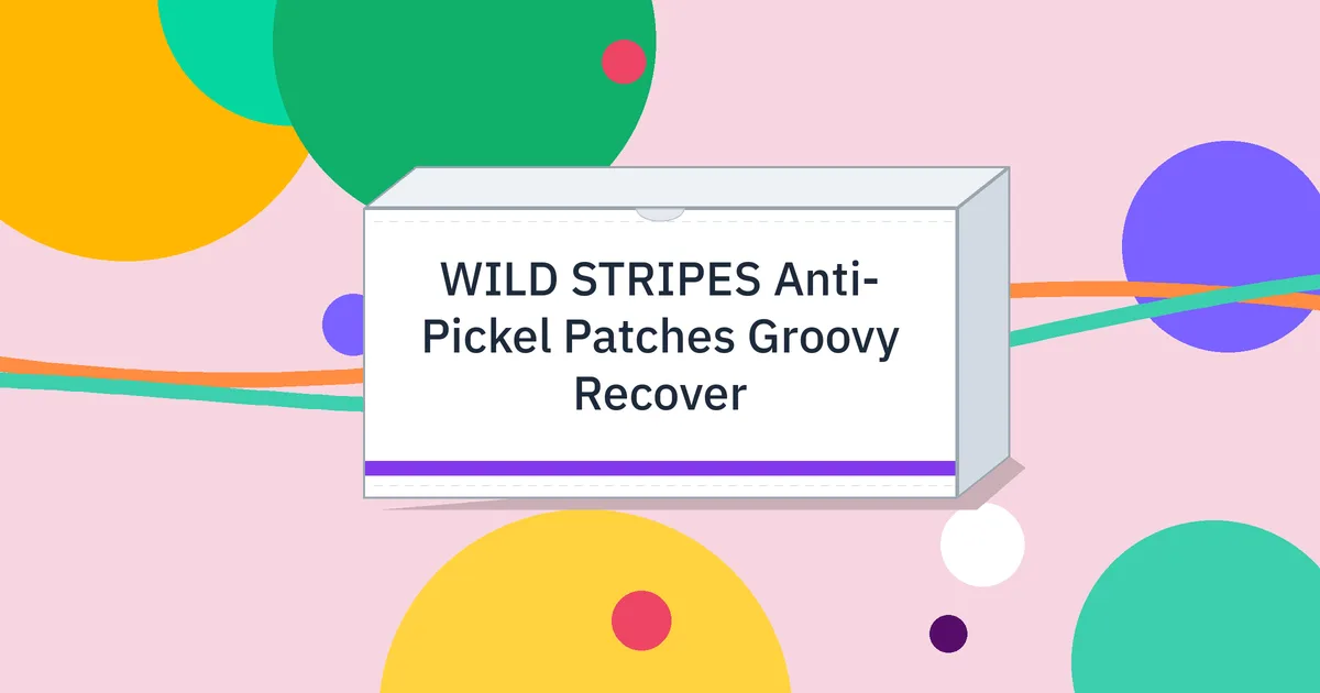 Symbolbild: Packung mit der Aufschrift WILD STRIPES Anti-Pickel Patches Groovy Recover (PZN 19723439) – Verfügbarkeit und Bezug in Apotheken in Frankfurt am Main