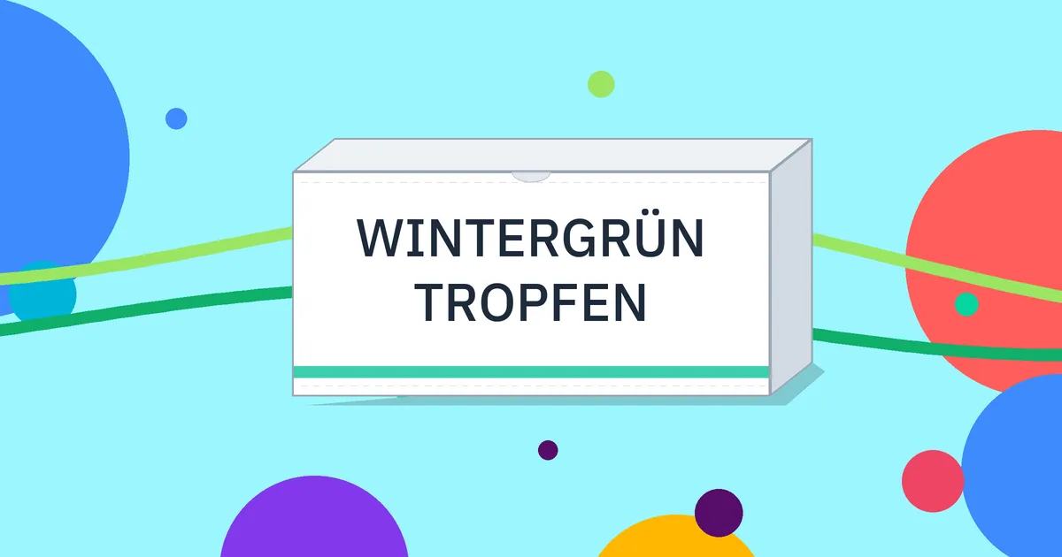 Symbolbild: Packung mit der Aufschrift WINTERGRÜN TROPFEN (PZN 14283467) – Verfügbarkeit und Bezug in Apotheken in Frankfurt am Main