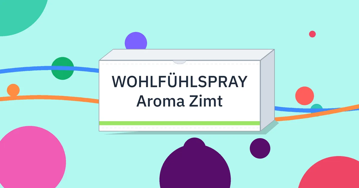 Symbolbild: Packung mit der Aufschrift WOHLFÜHLSPRAY Aroma Zimt (PZN 03901554) – Verfügbarkeit und Bezug in Apotheken in Frankfurt am Main