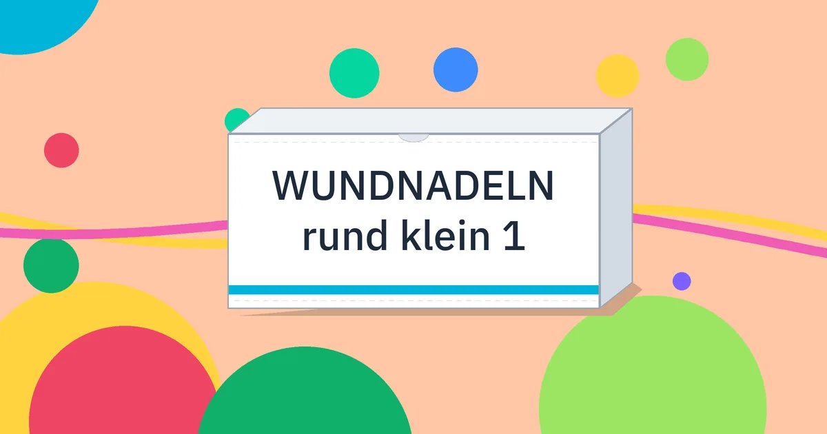 Symbolbild: Packung mit der Aufschrift WUNDNADELN rund klein 1 (PZN 02009790) – Verfügbarkeit und Bezug in Apotheken in Frankfurt am Main