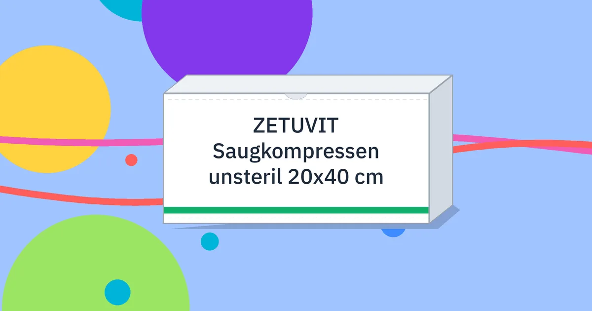 Symbolbild: Packung mit der Aufschrift ZETUVIT Saugkompressen unsteril 20x40 cm (PZN 19704790) – Verfügbarkeit und Bezug in Apotheken in Frankfurt am Main