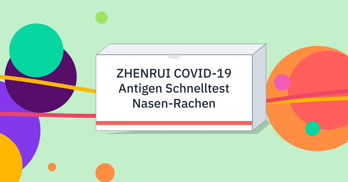 Symbolbild: Packung mit der Aufschrift ZHENRUI COVID-19 Antigen Schnelltest Nasen-Rachen (PZN 17835648) – Verfügbarkeit und Bezug in Apotheken in Frankfurt am Main