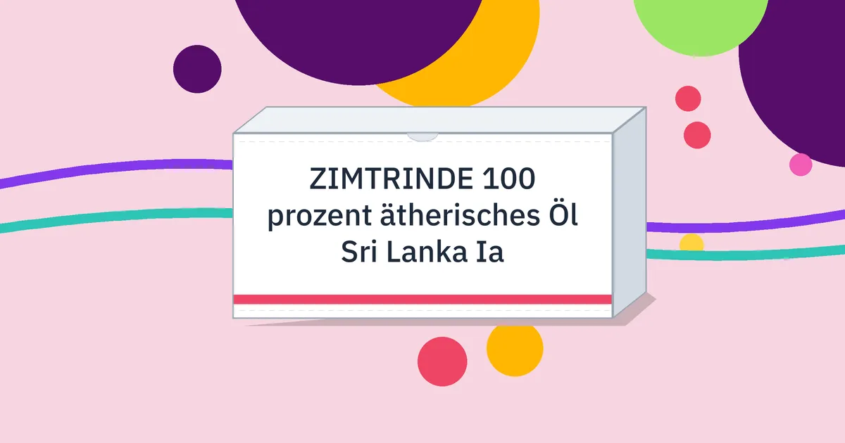 Symbolbild: Packung mit der Aufschrift ZIMTRINDE 100 prozent ätherisches Öl Sri Lanka Ia (PZN 07616922) – Verfügbarkeit und Bezug in Apotheken in Frankfurt am Main