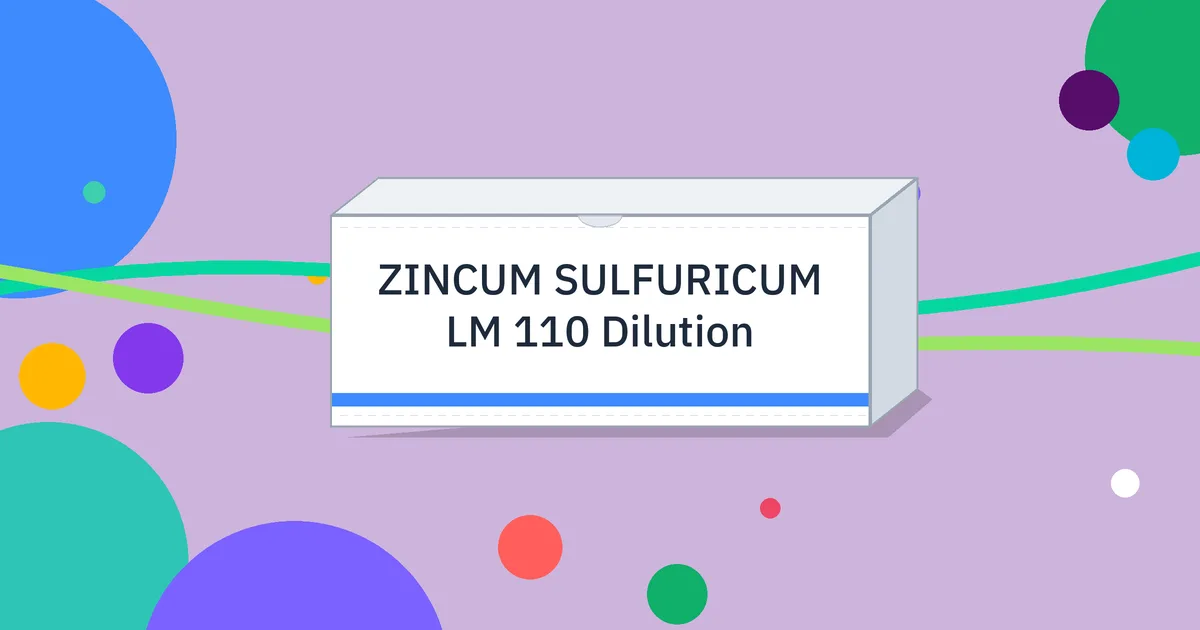 Symbolbild: Packung mit der Aufschrift ZINCUM SULFURICUM LM 110 Dilution (PZN 13300620) – Verfügbarkeit und Bezug in Apotheken in Frankfurt am Main
