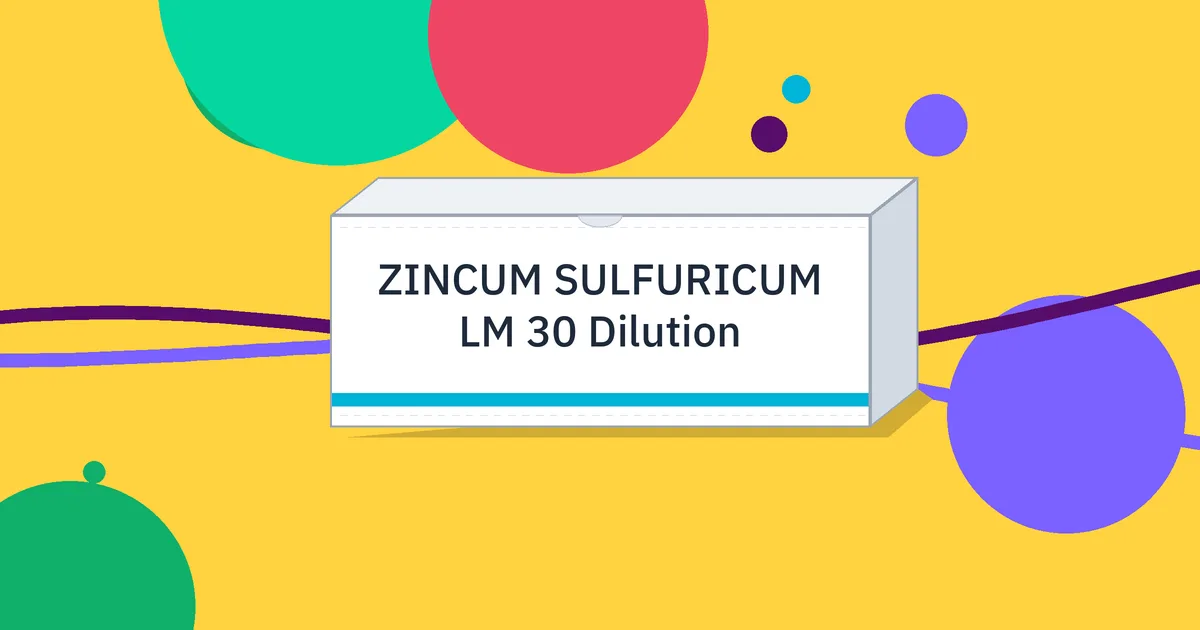 Symbolbild: Packung mit der Aufschrift ZINCUM SULFURICUM LM 30 Dilution (PZN 08806978) – Verfügbarkeit und Bezug in Apotheken in Frankfurt am Main