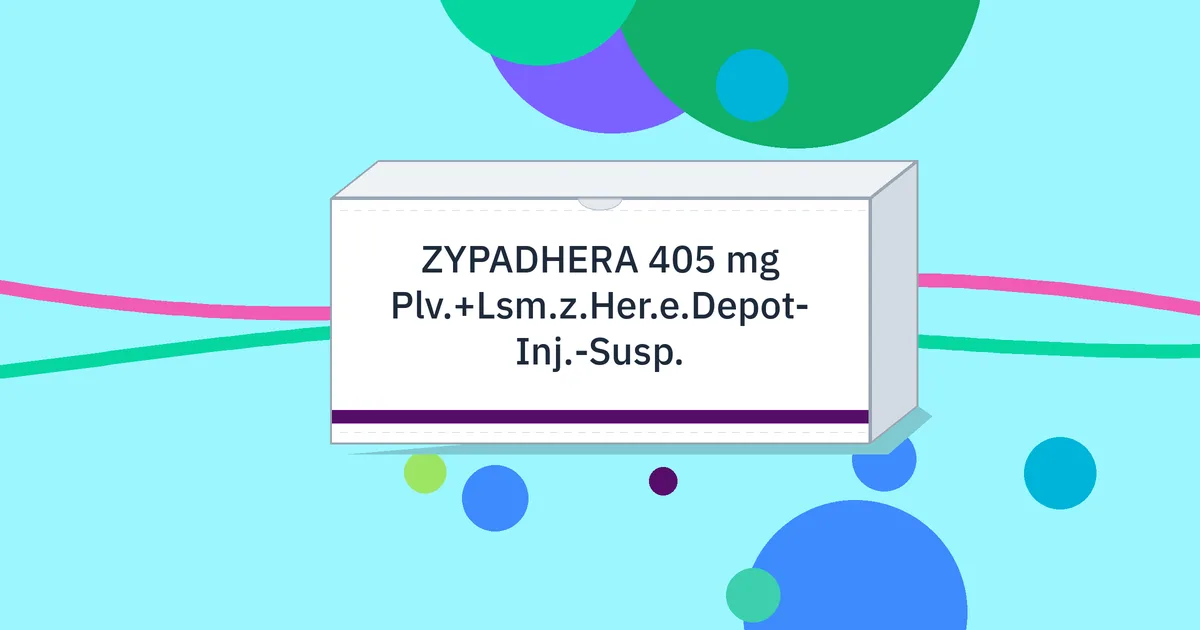 Symbolbild: Packung mit der Aufschrift ZYPADHERA 405 mg Plv.+Lsm.z.Her.e.Depot-Inj.-Susp. (PZN 11073976) – Verfügbarkeit und Bezug in Apotheken in Frankfurt am Main