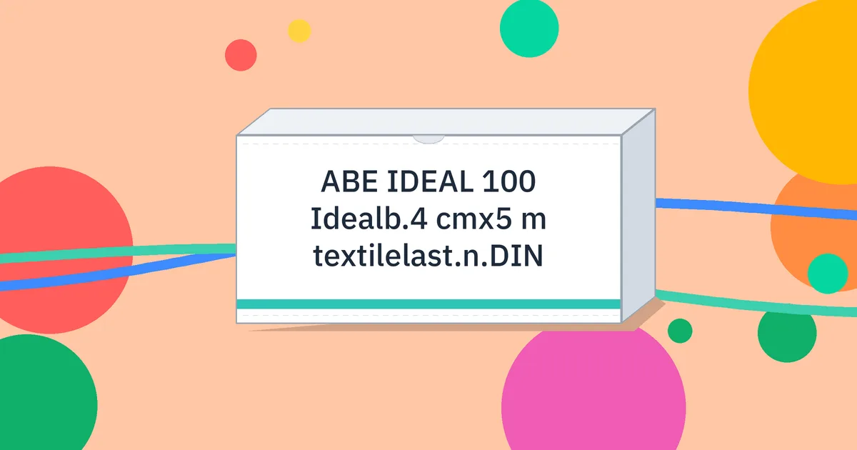 Symbolbild: Packung mit der Aufschrift ABE IDEAL 100 Idealb.4 cmx5 m textilelast.n.DIN (PZN 01364299) – Verfügbarkeit und Bezug in Apotheken in Frankfurt am Main