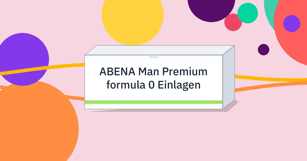 Symbolbild: Packung mit der Aufschrift ABENA Man Premium formula 0 Einlagen (PZN 18007474) – Verfügbarkeit und Bezug in Apotheken in Frankfurt am Main