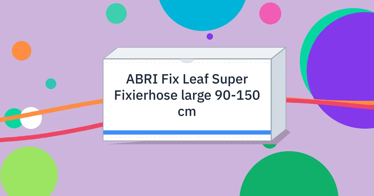 Symbolbild: Packung mit der Aufschrift ABRI Fix Leaf Super Fixierhose large 90-150 cm (PZN 07520642) – Verfügbarkeit und Bezug in Apotheken in Frankfurt am Main