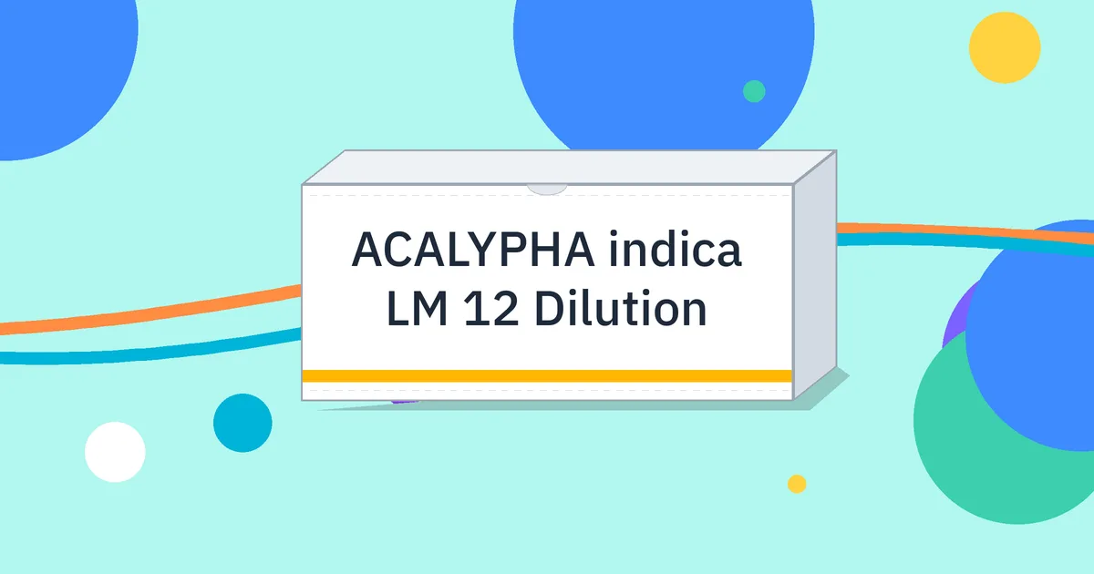 Symbolbild: Packung mit der Aufschrift ACALYPHA indica LM 12 Dilution (PZN 13262345) – Verfügbarkeit und Bezug in Apotheken in Frankfurt am Main
