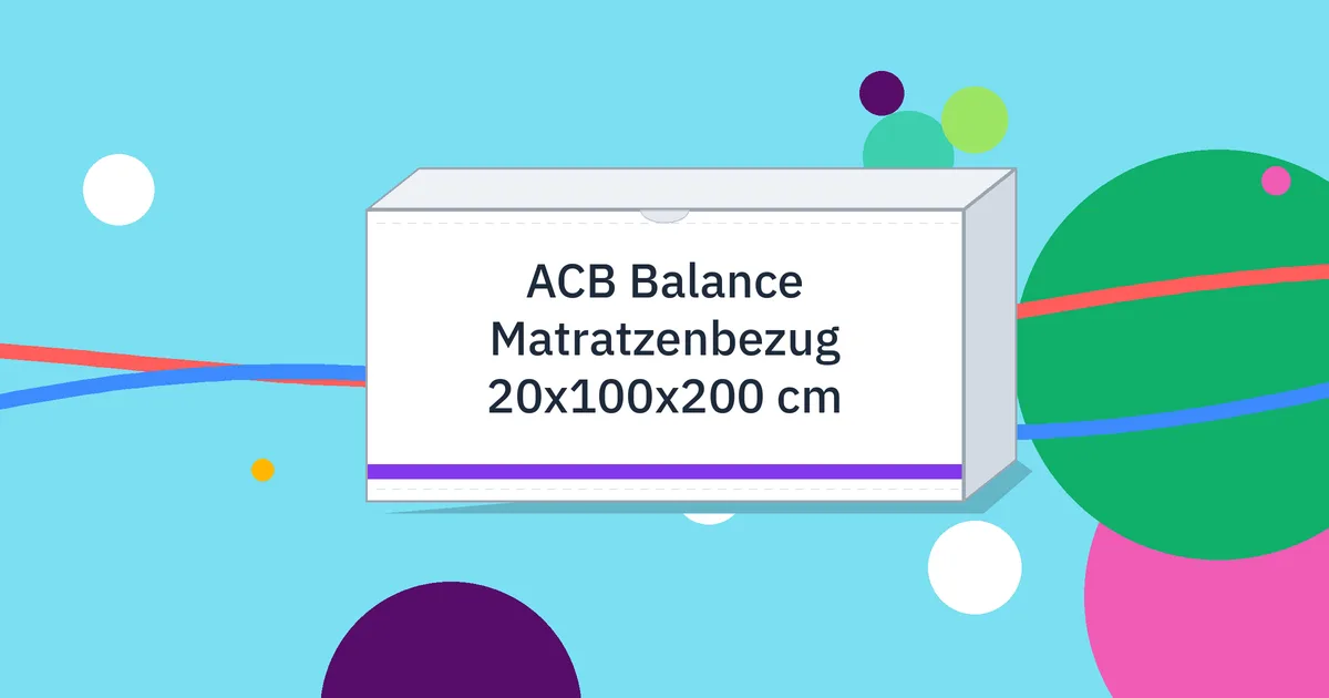 Symbolbild: Packung mit der Aufschrift ACB Balance Matratzenbezug 20x100x200 cm (PZN 11648773) – Verfügbarkeit und Bezug in Apotheken in Frankfurt am Main