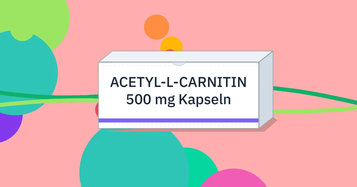 Symbolbild: Packung mit der Aufschrift ACETYL-L-CARNITIN 500 mg Kapseln (PZN 16822738) – Verfügbarkeit und Bezug in Apotheken in Frankfurt am Main