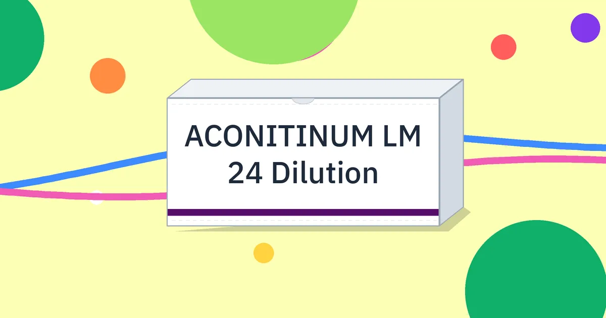Symbolbild: Packung mit der Aufschrift ACONITINUM LM 24 Dilution (PZN 13289924) – Verfügbarkeit und Bezug in Apotheken in Frankfurt am Main