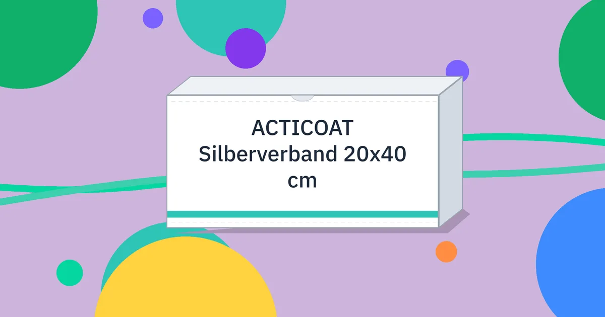 Symbolbild: Packung mit der Aufschrift ACTICOAT Silberverband 20x40 cm (PZN 03433478) – Verfügbarkeit und Bezug in Apotheken in Frankfurt am Main