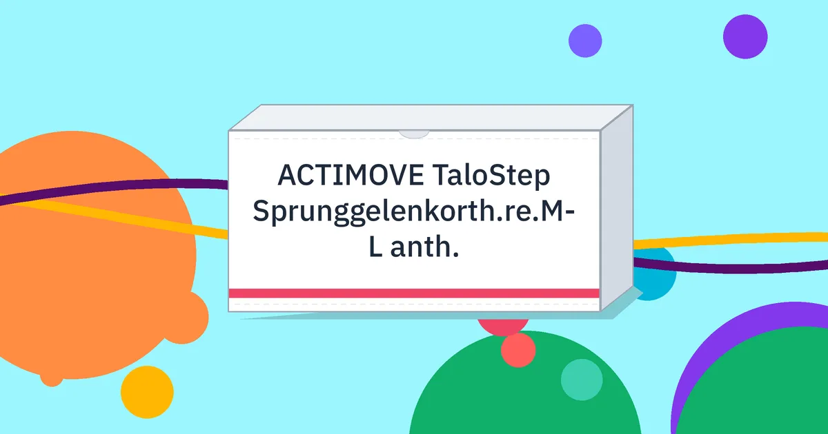 Symbolbild: Packung mit der Aufschrift ACTIMOVE TaloStep Sprunggelenkorth.re.M-L anth. (PZN 18223108) – Verfügbarkeit und Bezug in Apotheken in Frankfurt am Main